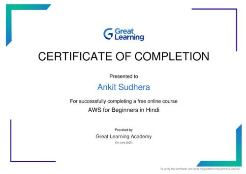 AWS Certifications - Ankit Sudhera Portfolio Website